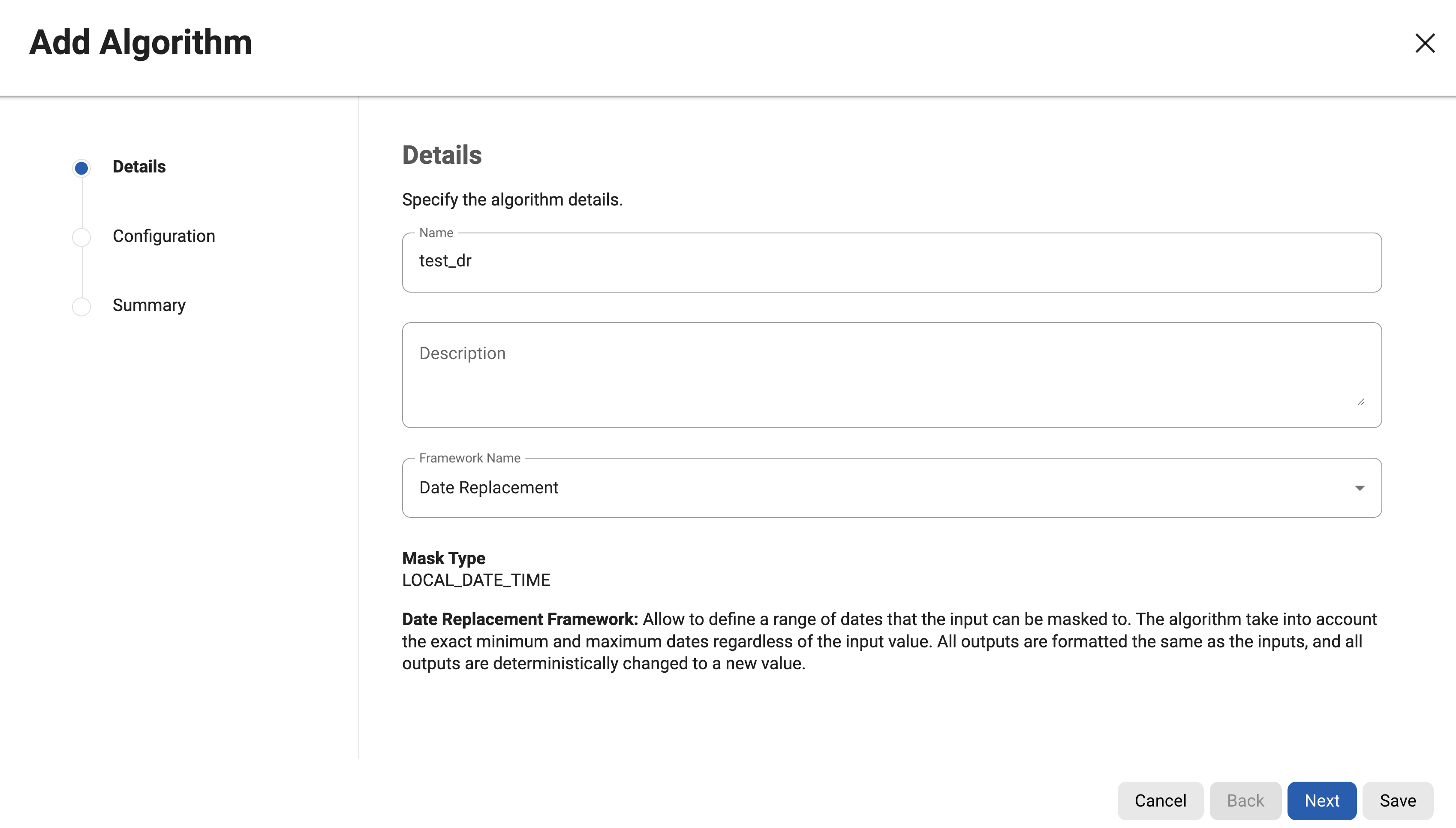Date Replacement (Algorithm frameworks)